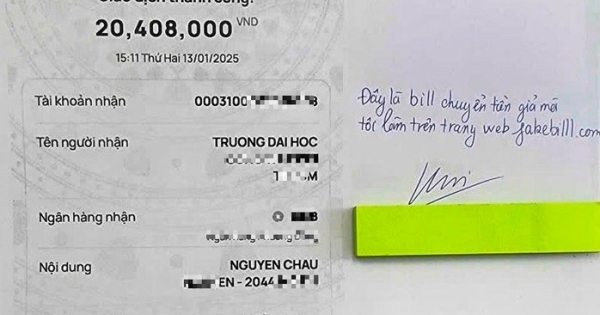 Cảnh báo thủ đoạn làm giả bill chuyển tiền với giá 5.000-6.000 đồng/lần