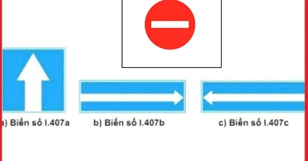 Biển báo đường một chiều có hình dạng như thế nào?
