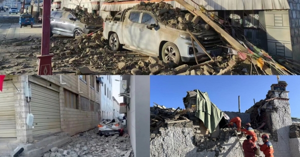 Xót xa hiện trường đổ nát sau trận động đất khiến gần 100 người thiệt ...