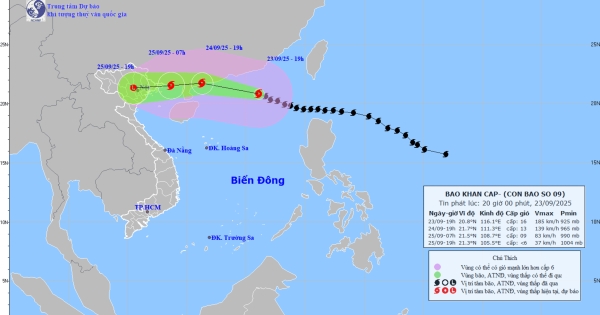 Tin tức dự báo thời tiết hôm nay (24/9): Siêu bão Ragasa dần suy yếu