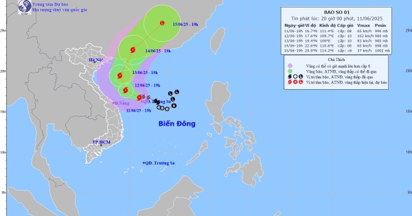 Diễn biến mới nhất bão số 1: Gió giật cấp 10, khu vực Trung Trung bộ ...