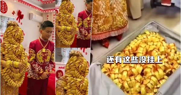 Cô dâu "ngộp thở" vì đeo quá nhiều vàng trong đám cưới và bí mật phía ...