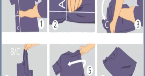 Cách gấp áo thun nhanh và đẹp