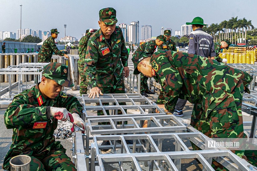 Bên trong trận địa pháo chào mừng thành công Đại hội XIV của Đảng